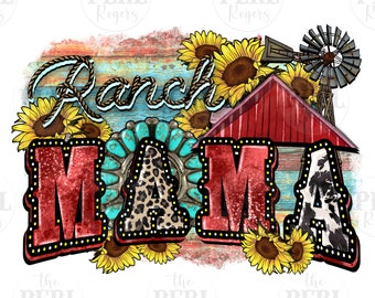 Ranch Mama Png Sublimation Design Download, Western Mama Png, Farming ...
