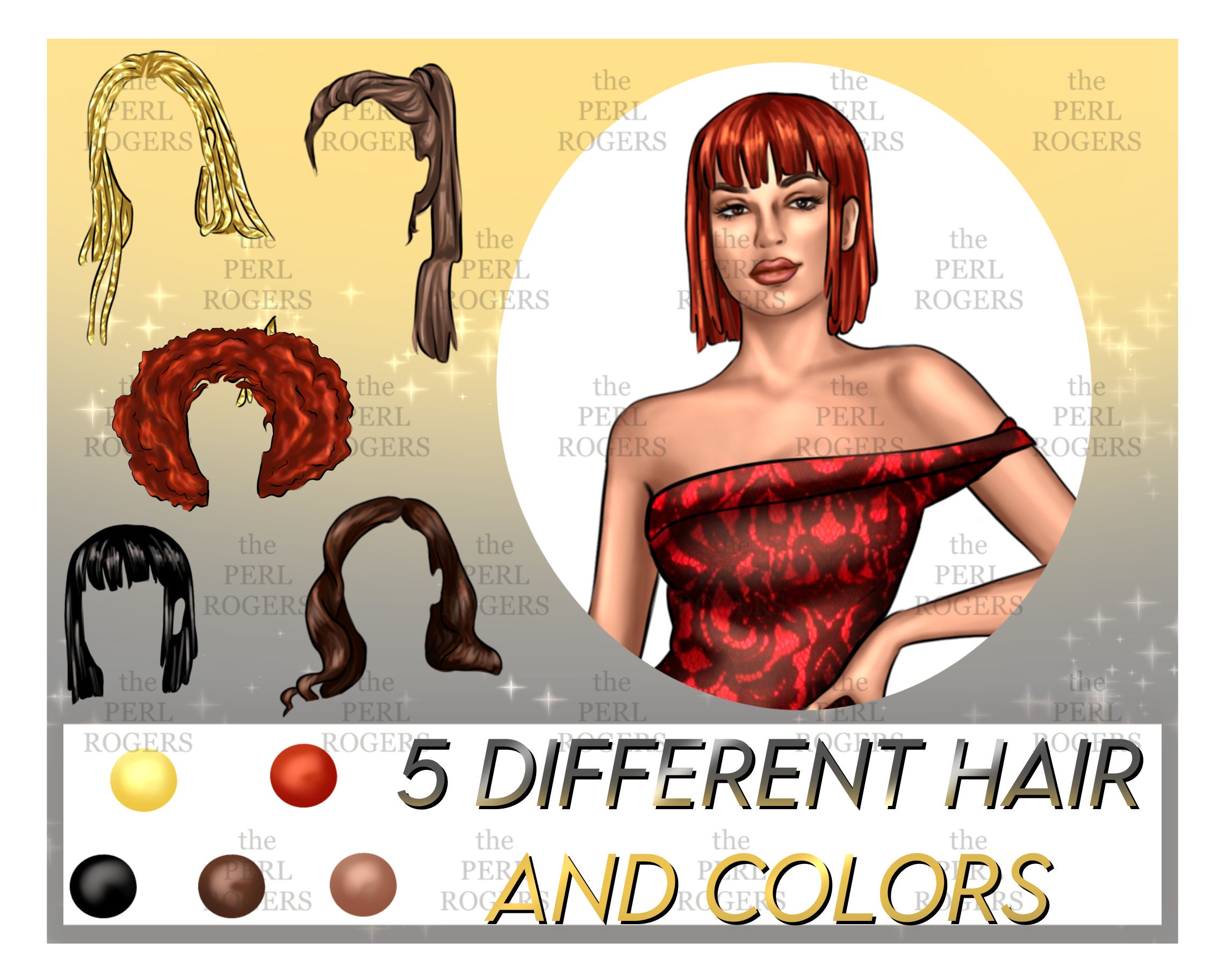 Build Your Own Fashion Girls Clipart Set, Fashion Girls Clipart ...