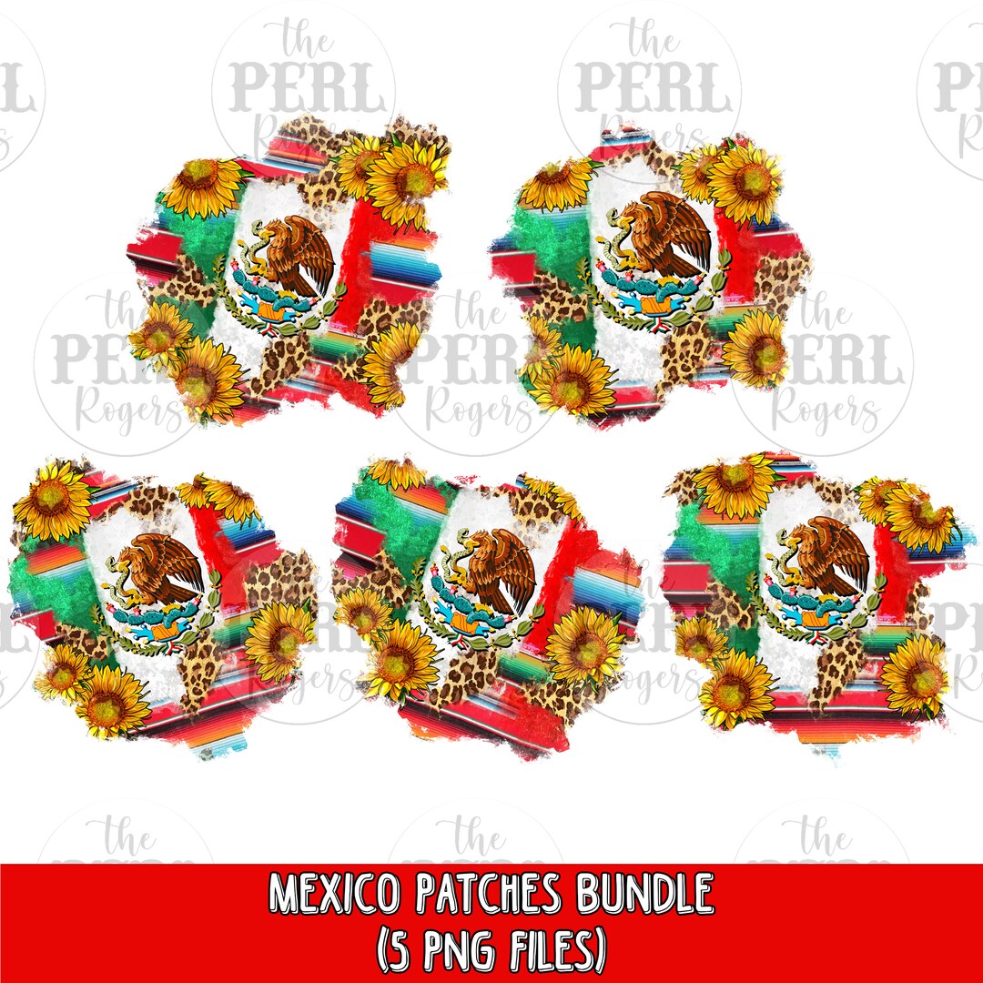 Mexico Patches Png Sublimation Design Bundle, Mexican Bundle Png ...