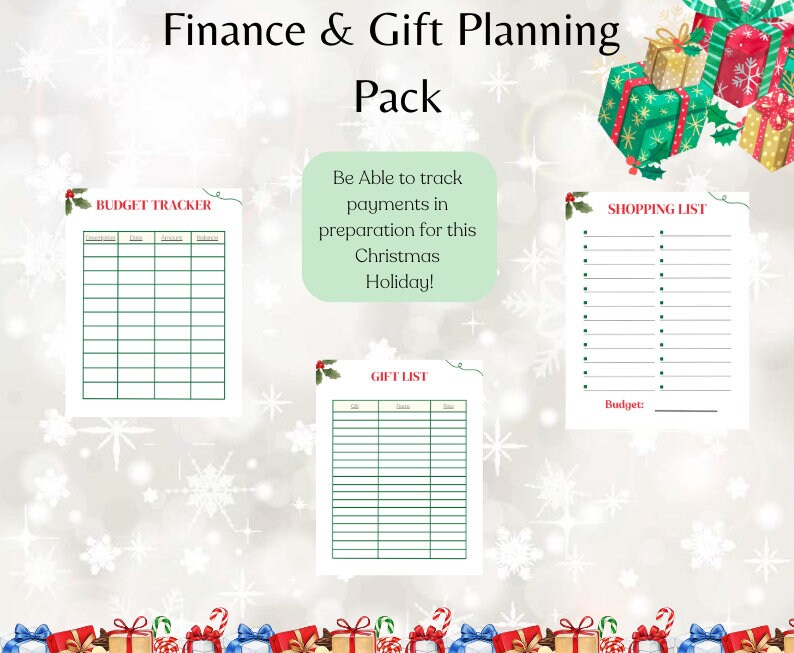 Digital Christmas Planner L Holiday Planner L Budget Tracker L Monthly ...