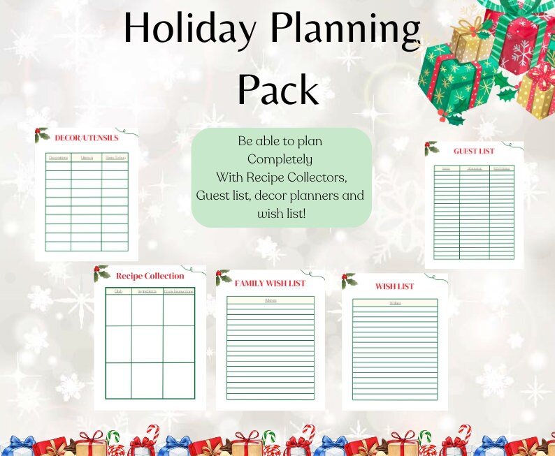 Digital Christmas Planner L Holiday Planner L Budget Tracker L Monthly ...