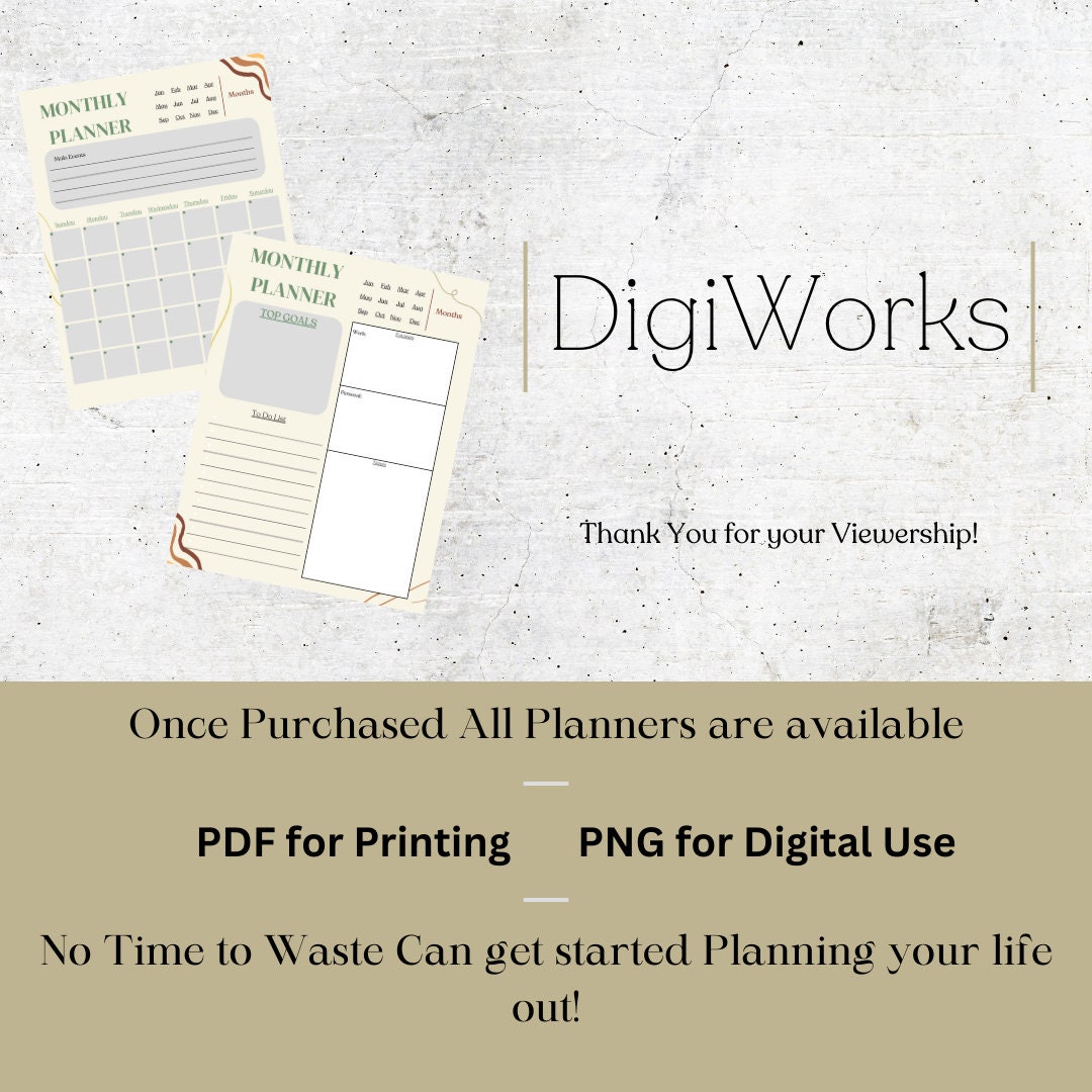 Digital Planner Bundle! Daily/ Weekly/ Monthly Planner. Undated Planner ...