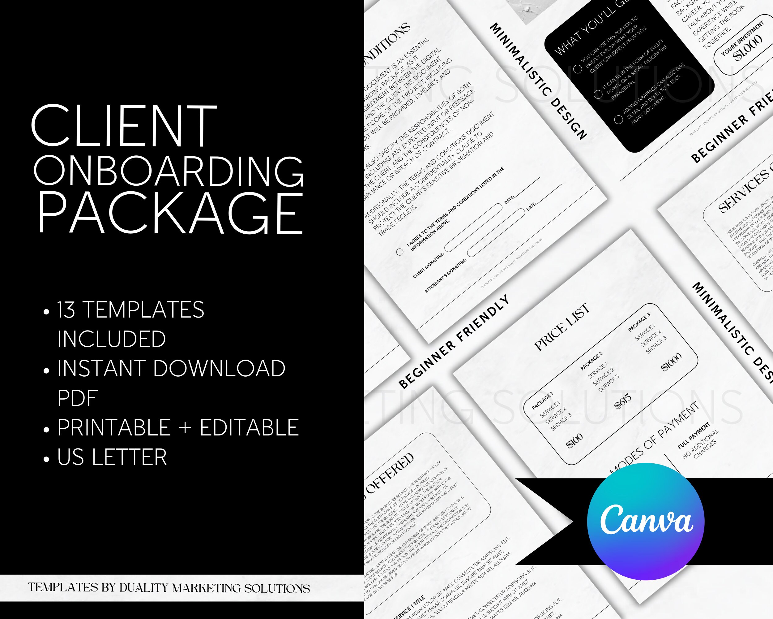 Client Onboarding Template Package Small Business Onboarding Beginner ...