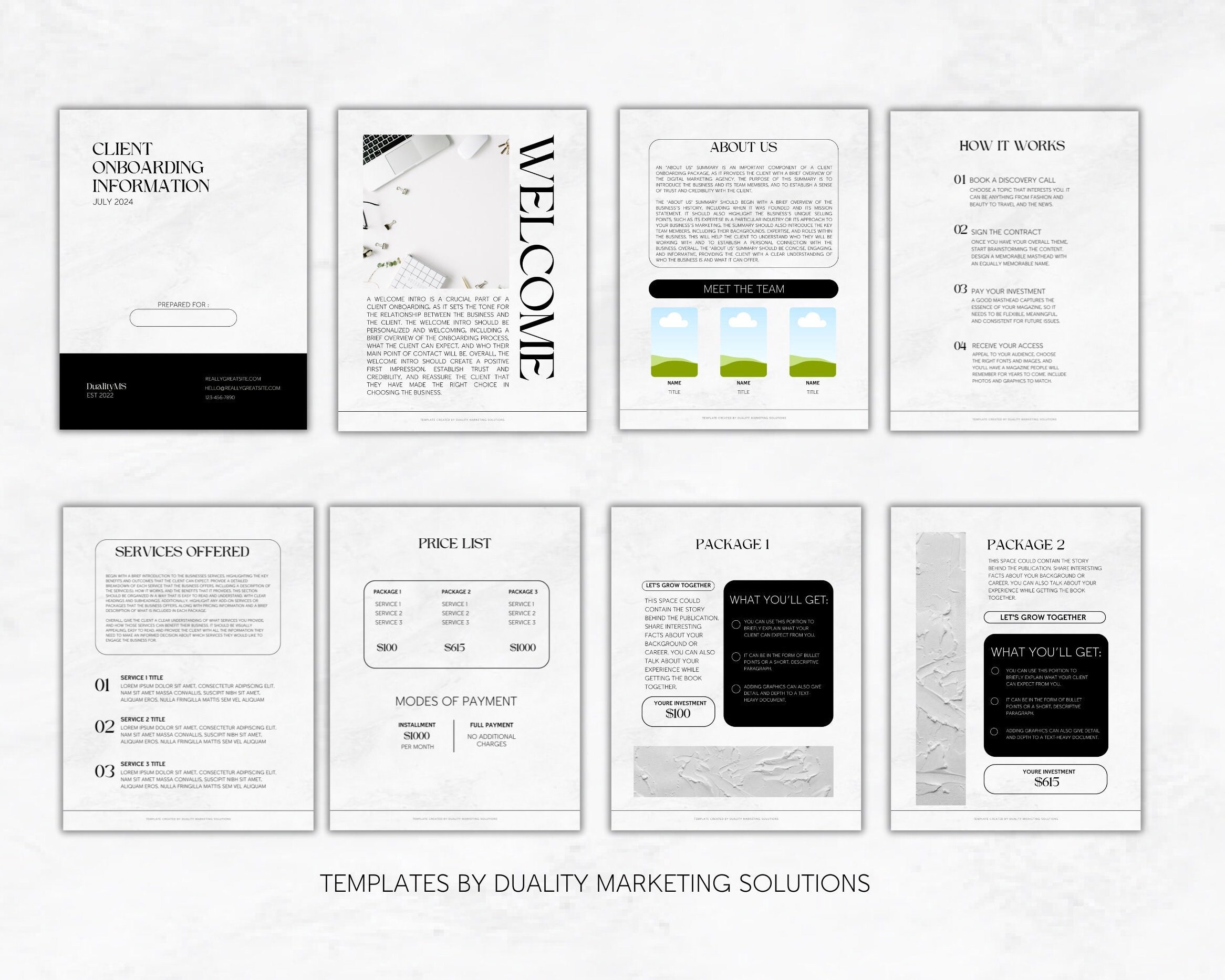 Client Onboarding Template Package Small Business Onboarding Beginner ...