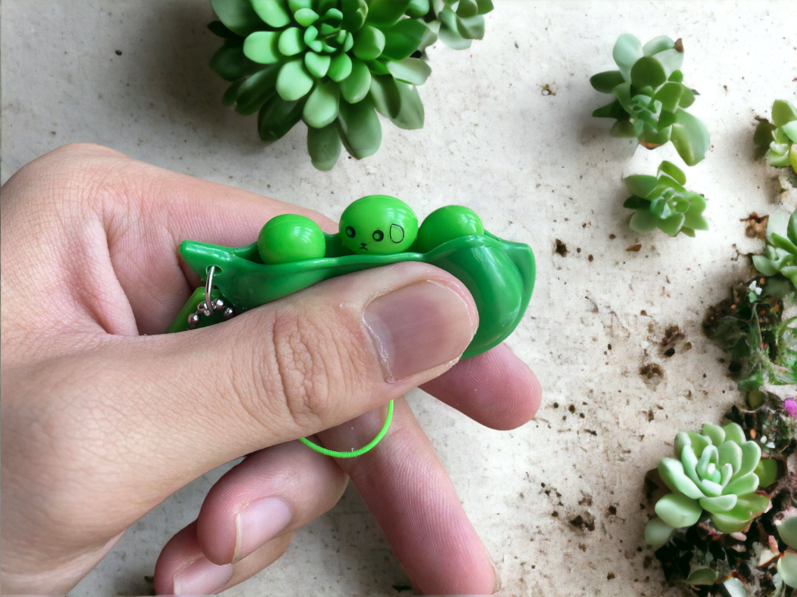 Soya Bean Keychain Edamame Keychain Bean Charms Stress Toy Relief Soft ...