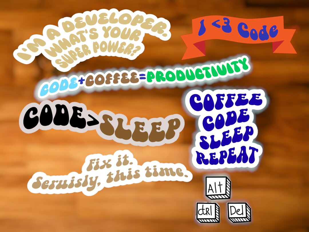 Coding Programming Stickers Developers Coders Programmers And Etsy 2062