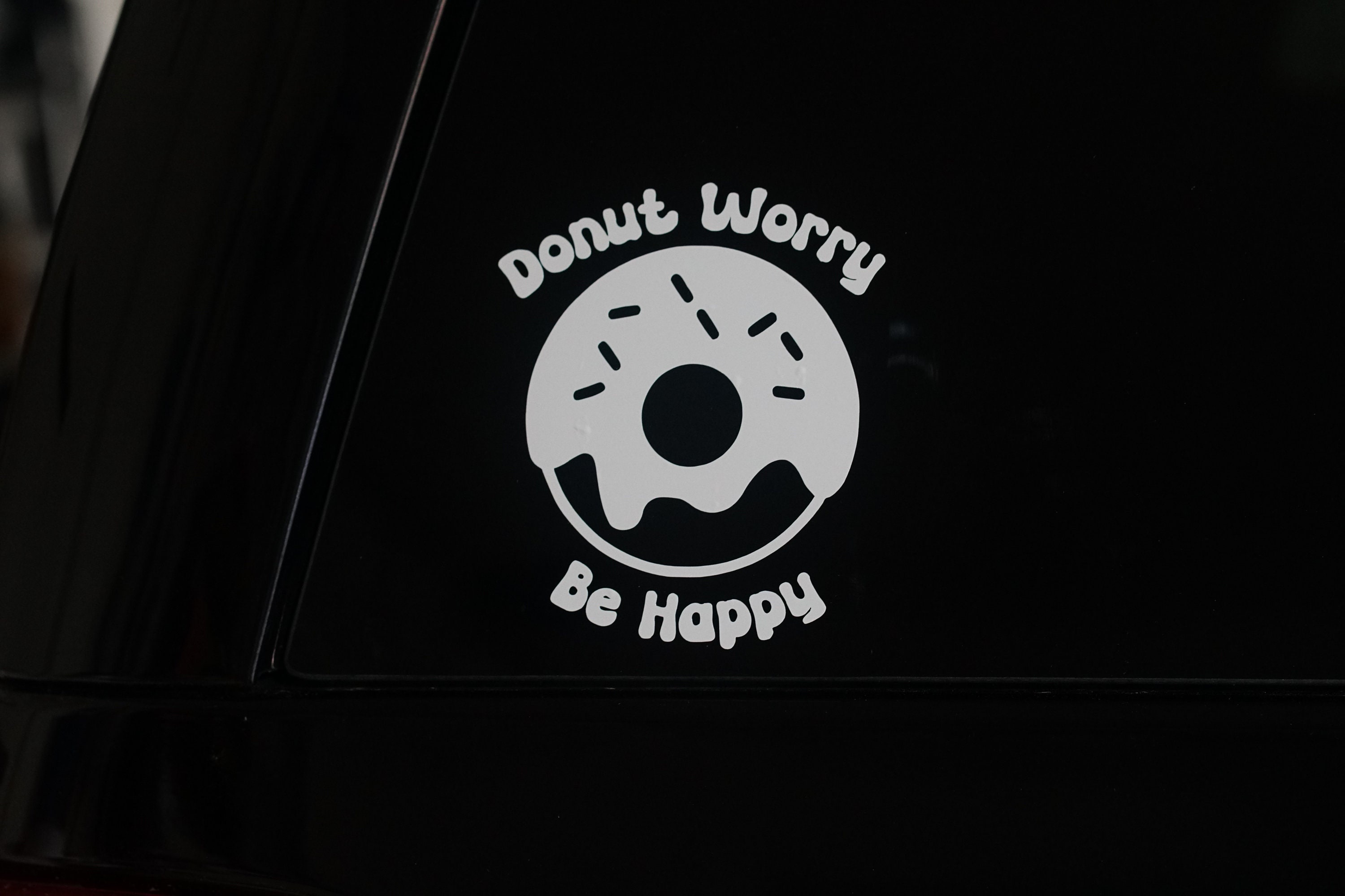 Donut Worry, Be Happy Car Decals Window Sticker Bumper Sticker Donut ...