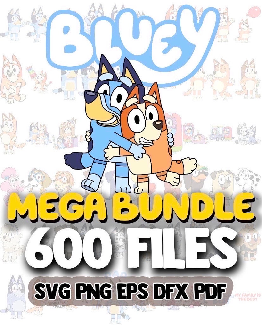 Bluey SVG Bundle Bluey Cut Files for Cricut Bluey Svg - Etsy.de