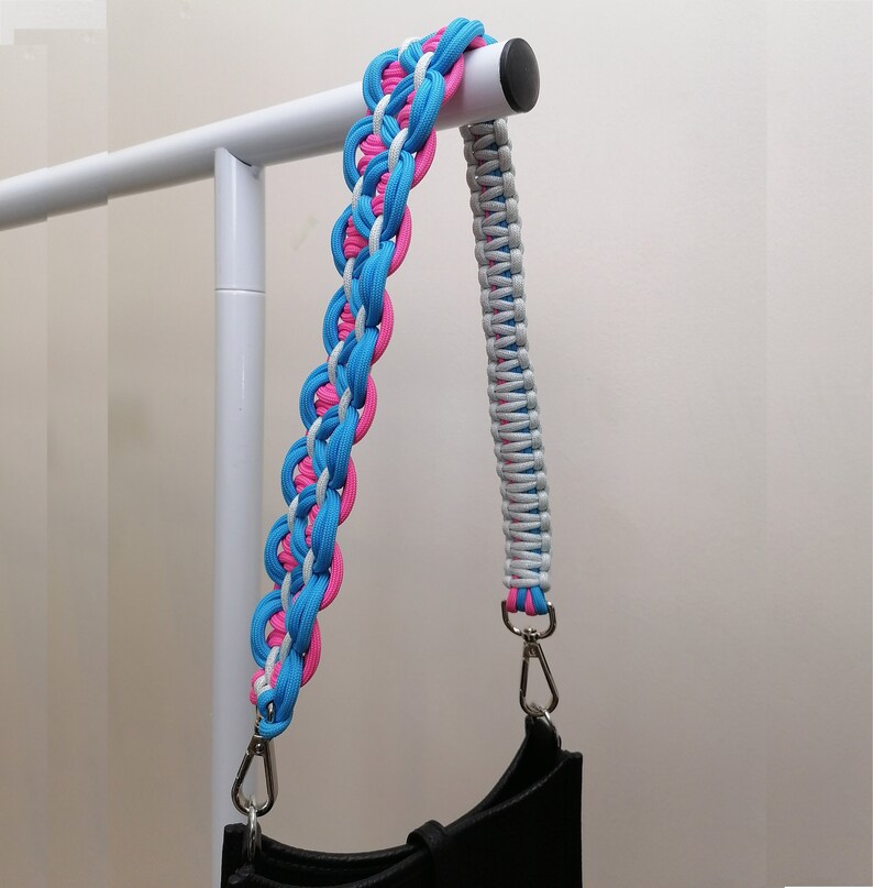 Handmade Premium Braided Bag Hand Strap - Vibrant Solid Color, Easy-to ...