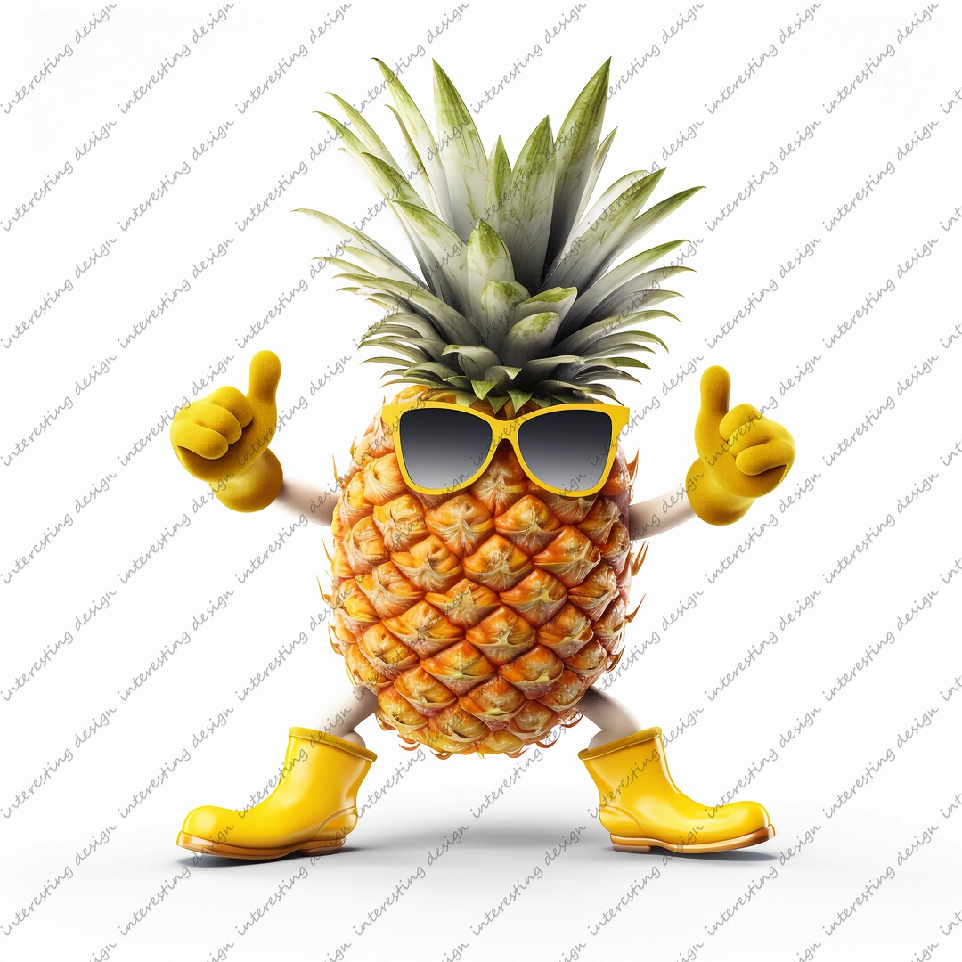Dancing Pineapple PNG, Hawaiian Dye Sublimation PNG - Hawaiian Shirt ...