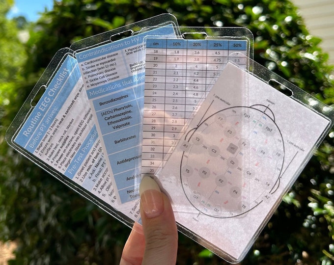 EEG Tech Badge Reference Cards - Etsy