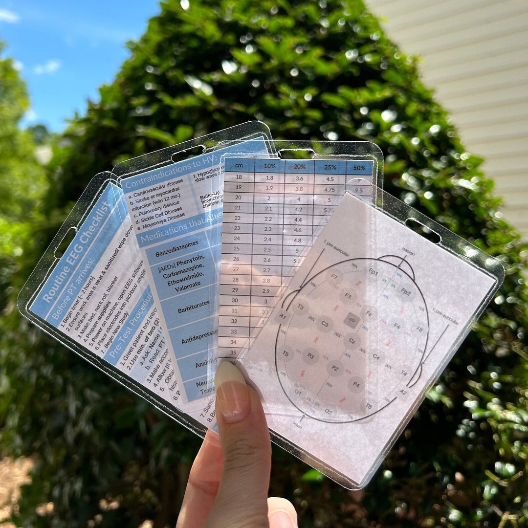 EEG Tech Badge Reference Cards - Etsy