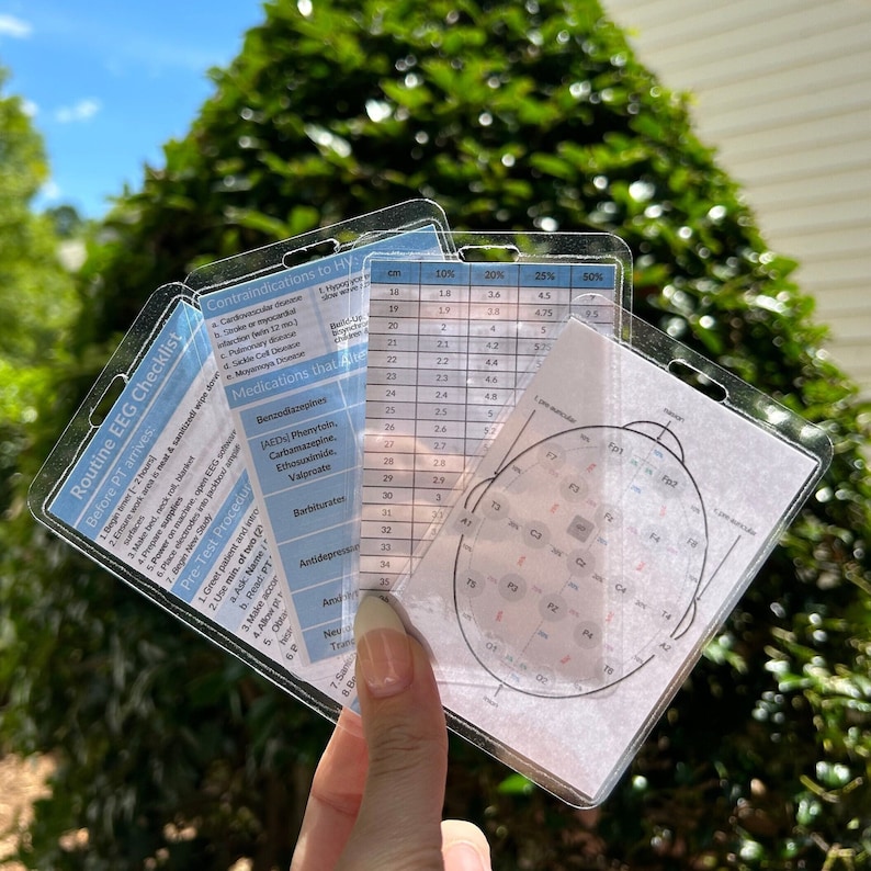 EEG Tech Badge Reference Cards - Etsy