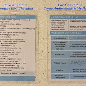 EEG Tech Badge Reference Cards - Etsy
