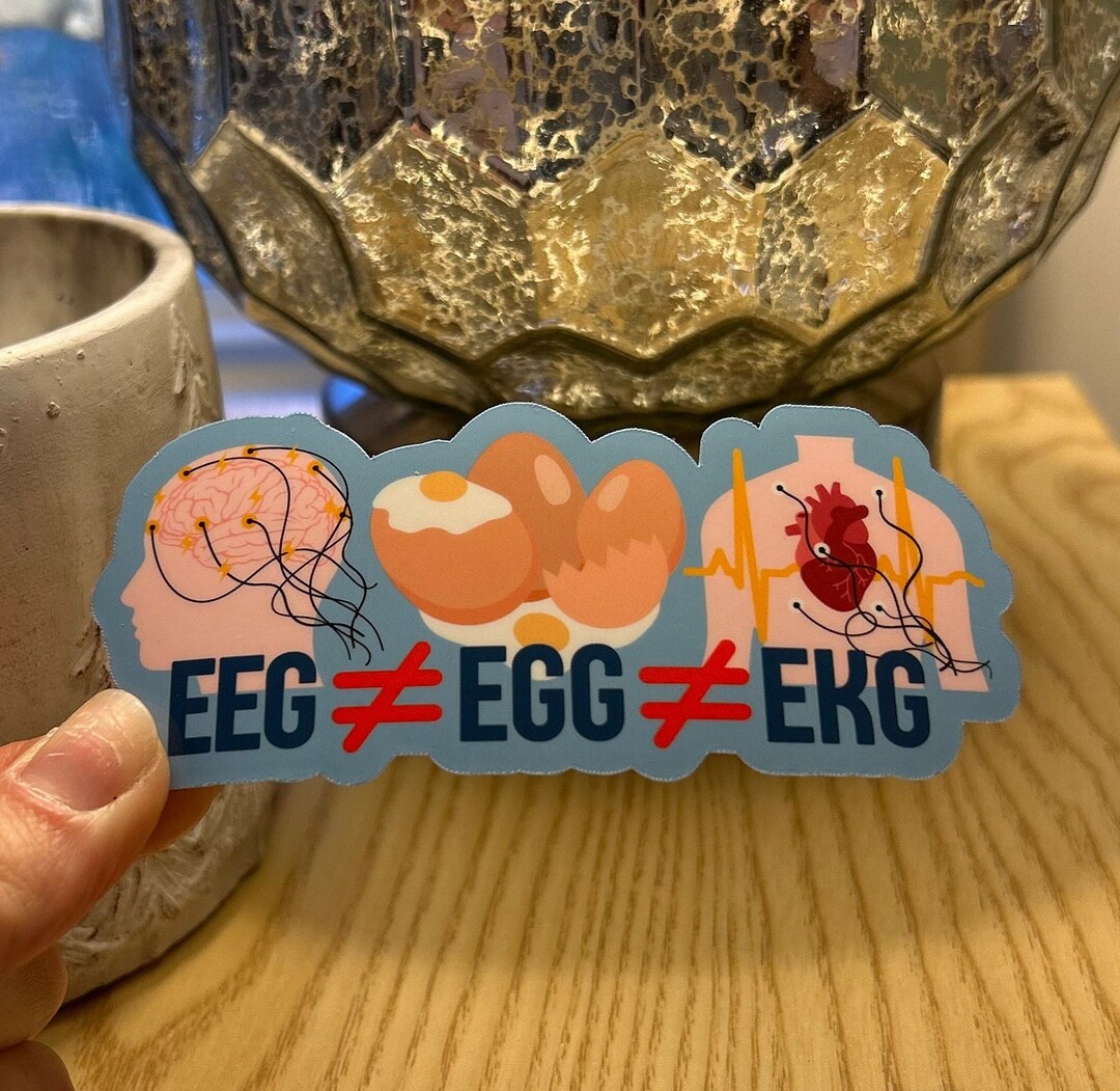 EEG Not EGG Not EKG Sticker - Etsy