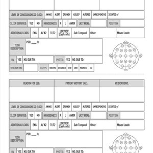 EEG Questionnaire Cheat Sheet | Printable - Etsy Canada