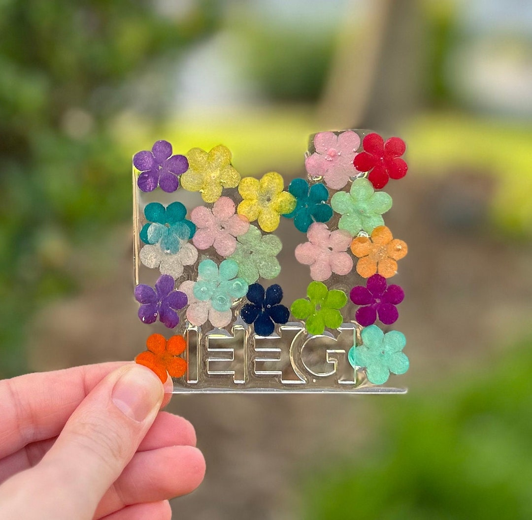 EEG Badge Buddy Rainbow Flowers - Etsy