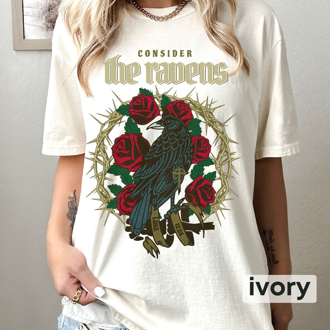Boho Christian Shirt, Consider the Ravens Shirt, Faith Shirt, Jesus ...