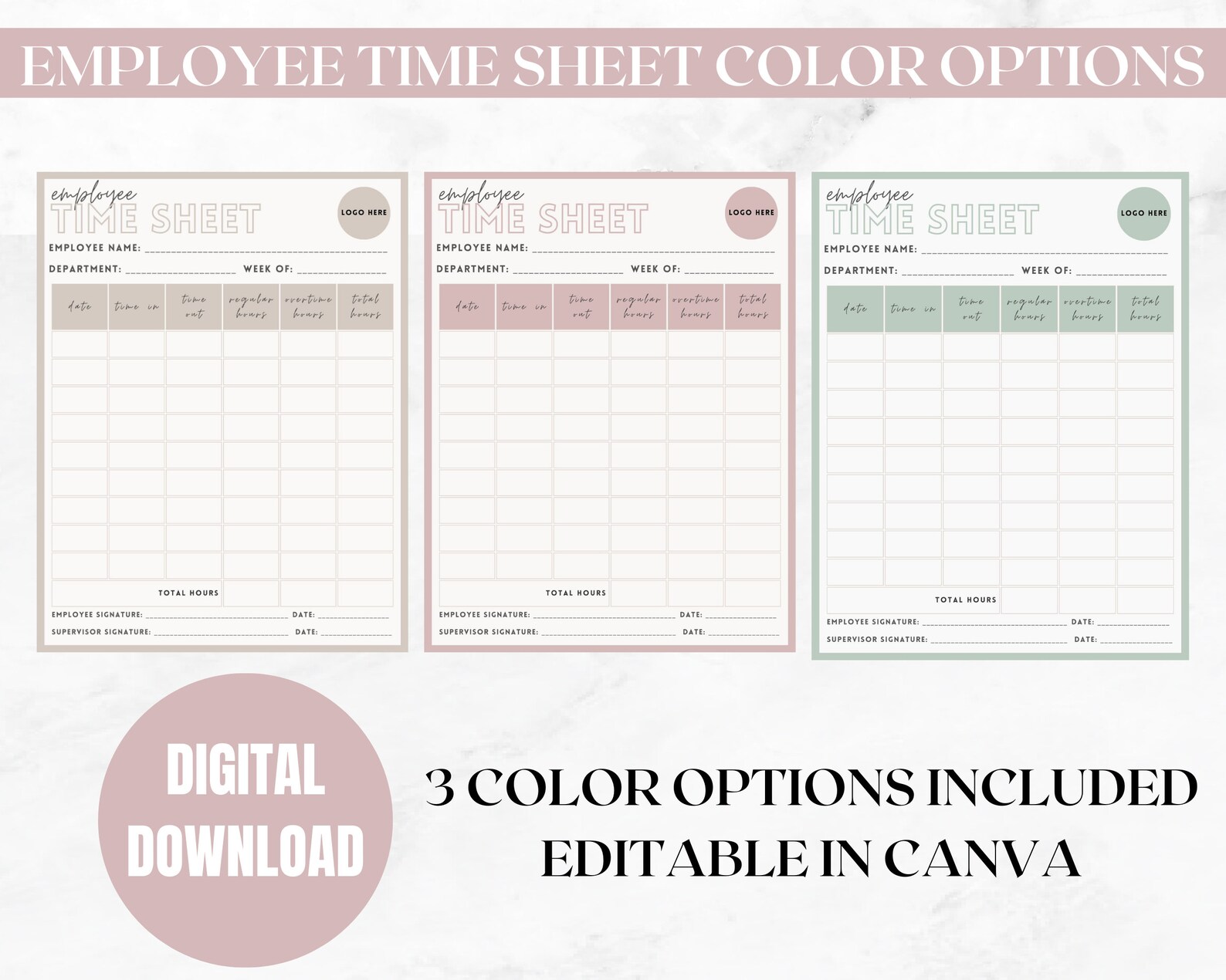Employee Time Sheet Editable Employee Time Sheet Employee Time Sheet ...