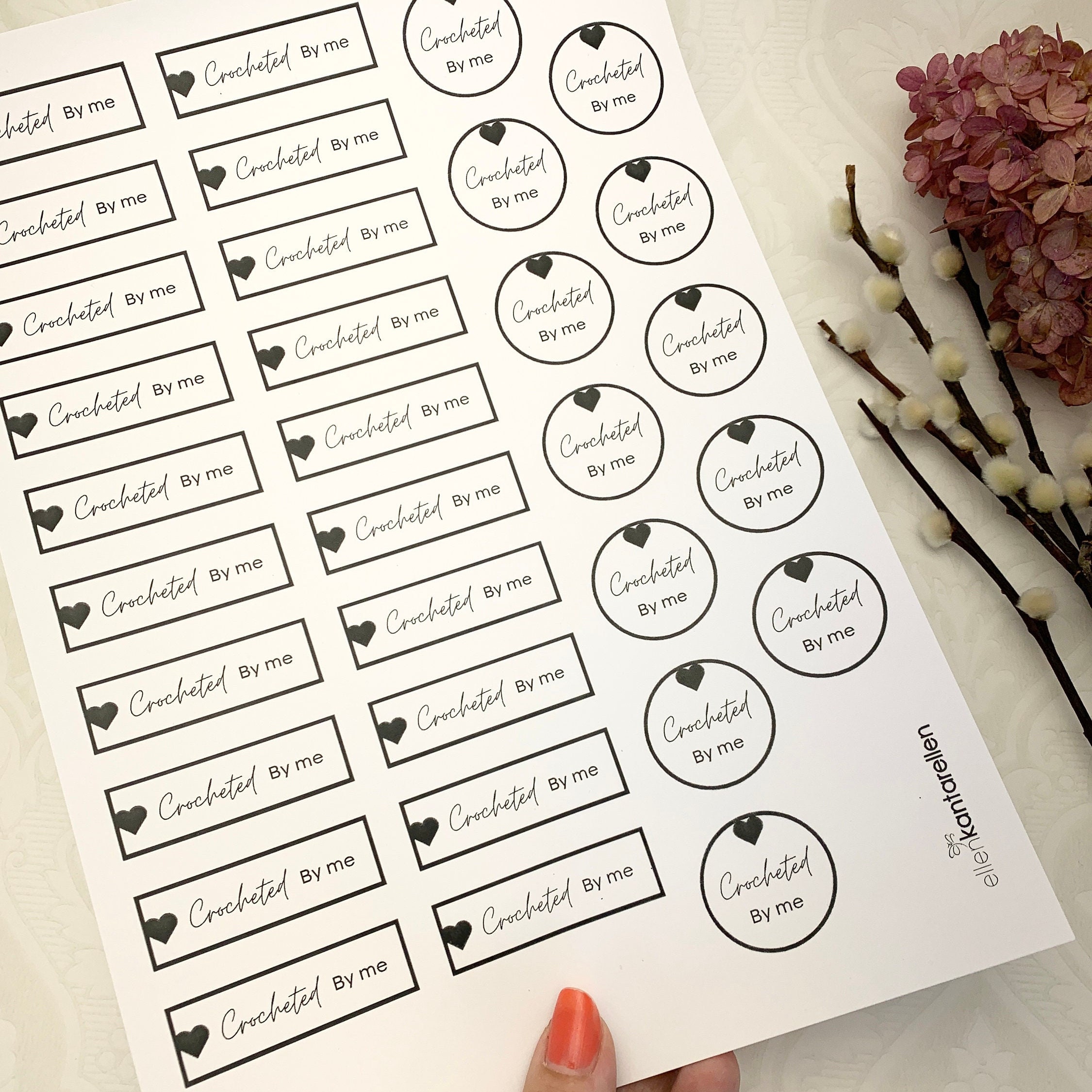 Crochet Pattern Printable Tags for Scrubbies With Basket & Small Tags ...