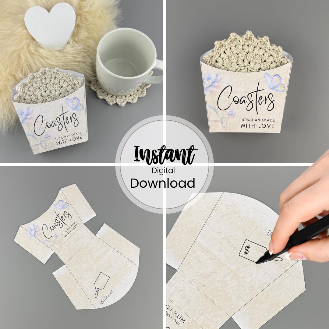 Printable Packaging/holder for Your Handmade Coasters - Etsy