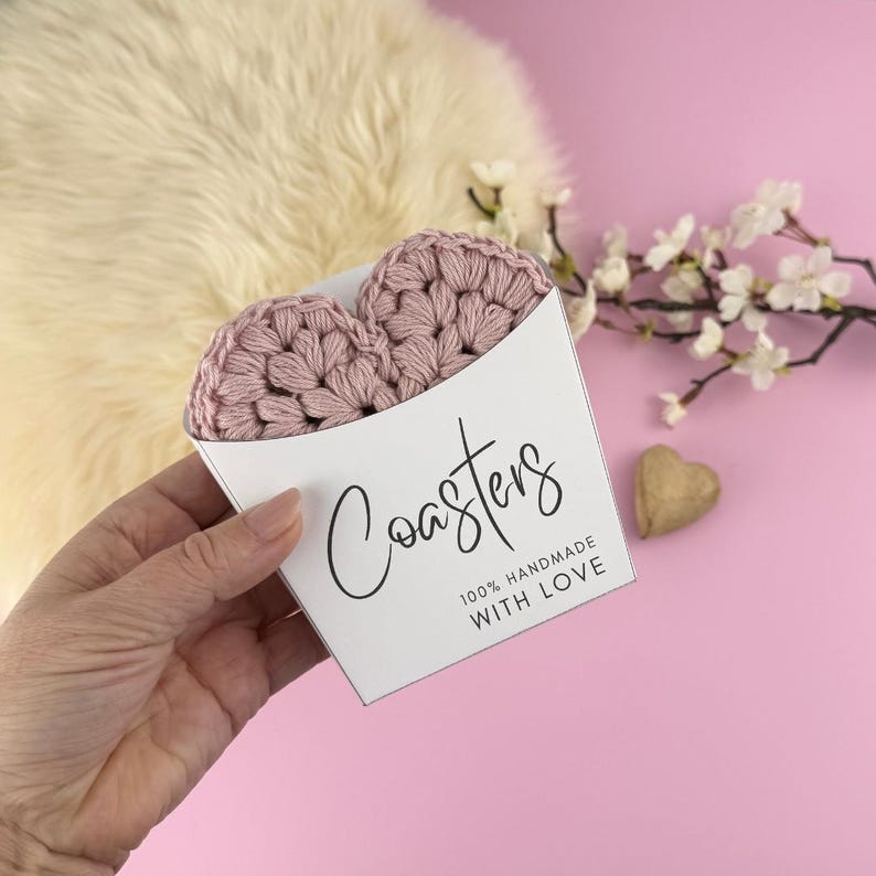 Coaster Crochet Pattern + Printable Packaging/holder - Etsy