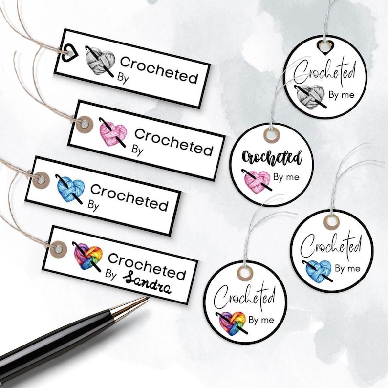 22 Printable Handmade Crochet Gift Tags - Etsy