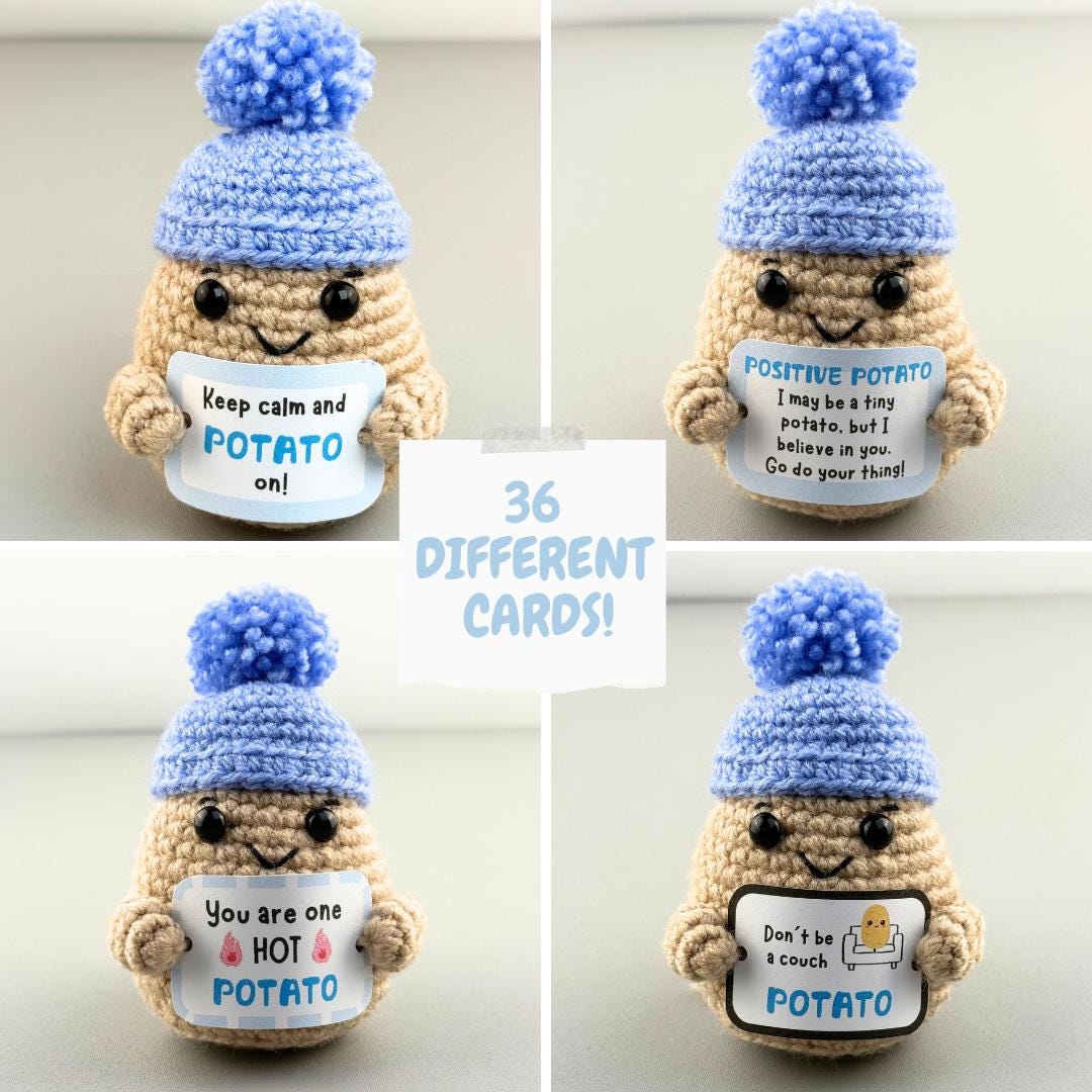 Cute Positive Potato Crochet Pattern 36 Printable Signs - Etsy