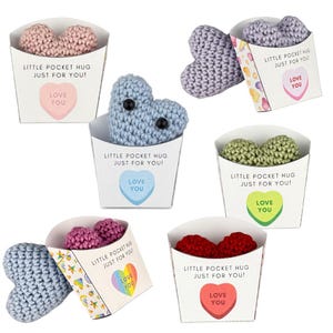 Pocket Hug Heart Crochet Pattern + Super Cute Printable Holder - Etsy