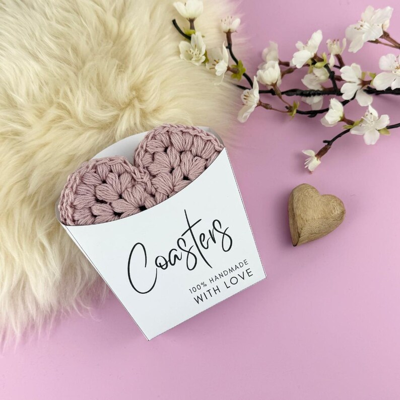 Coaster Crochet Pattern + Printable Packaging/holder - Etsy