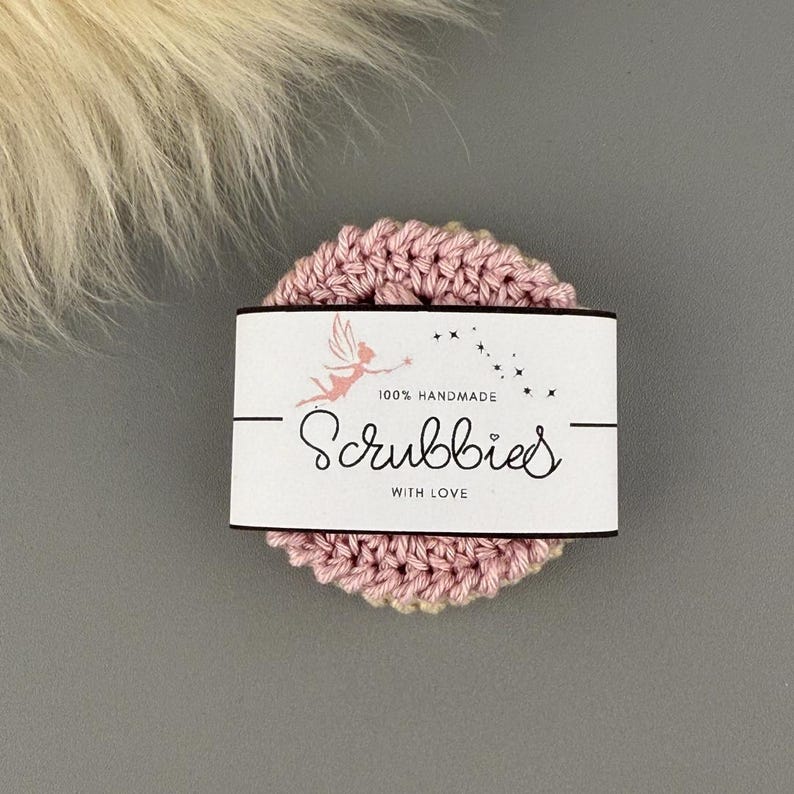 Crochet Pattern + Printable ”fairy” Scrubbie Wrap Labels and Tags ...