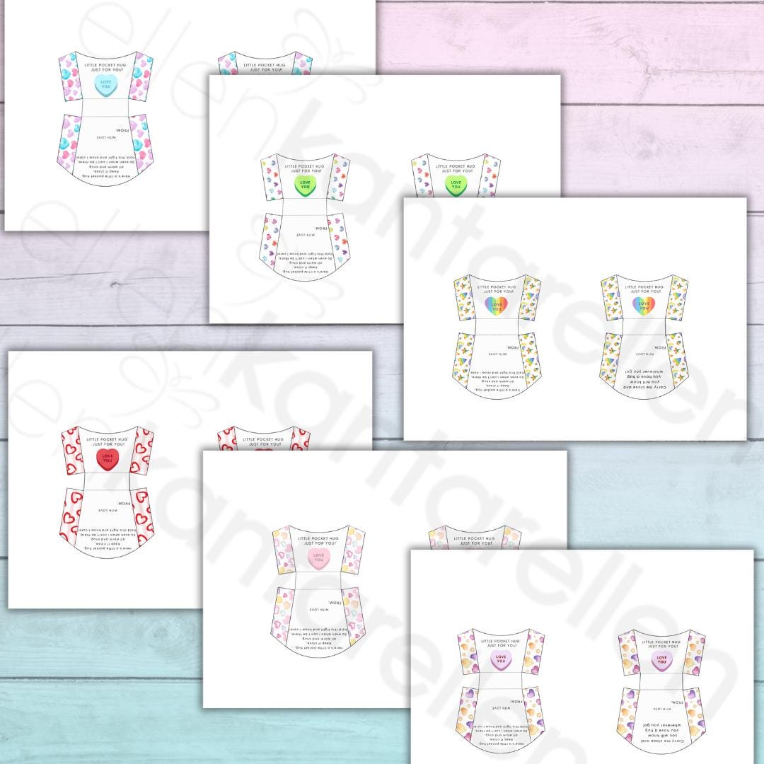 Pocket Hug Heart Crochet Pattern + Super Cute Printable Holder - Etsy