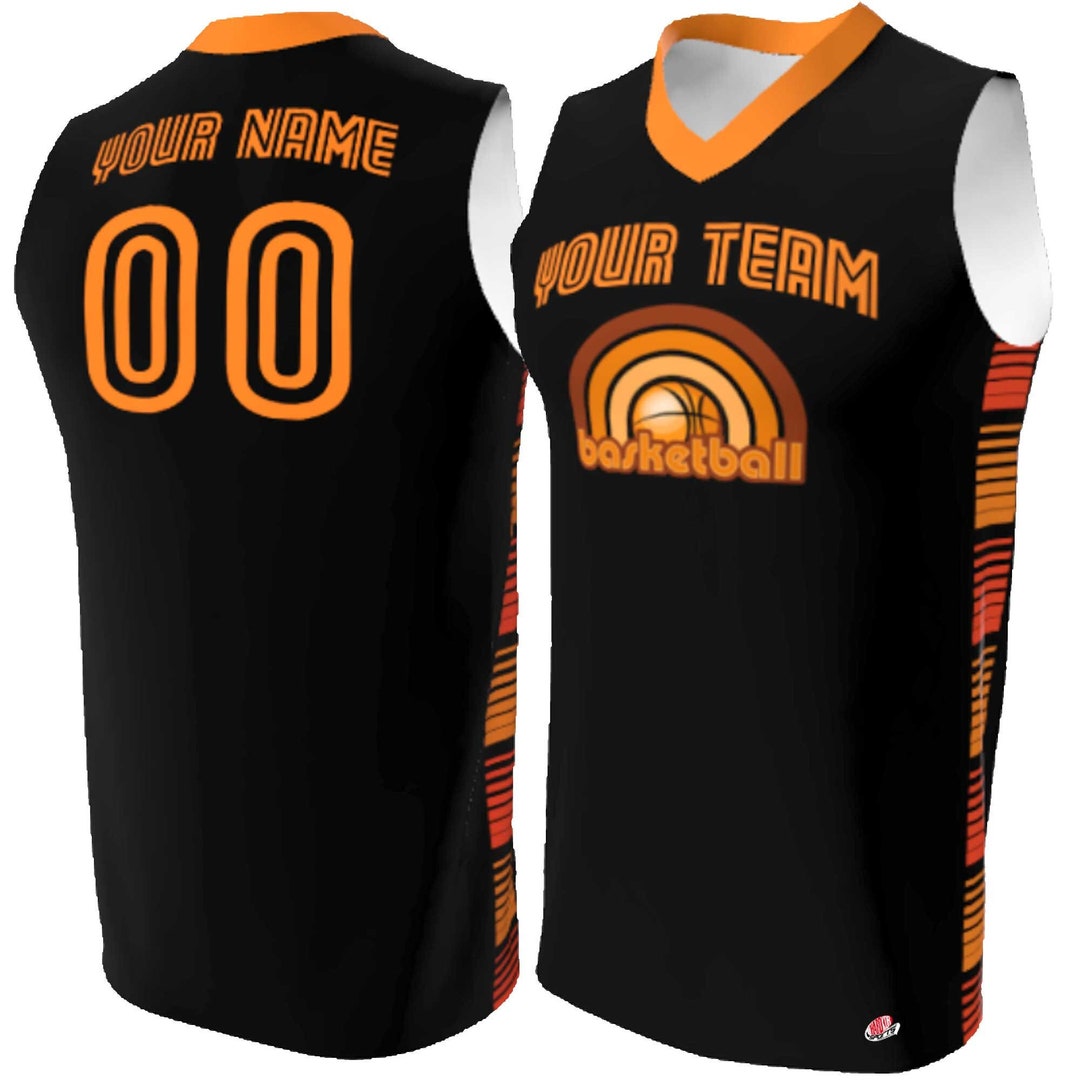 Rainbow Retro B-ball Team Custom Basketball Jerseys - Order Matching ...