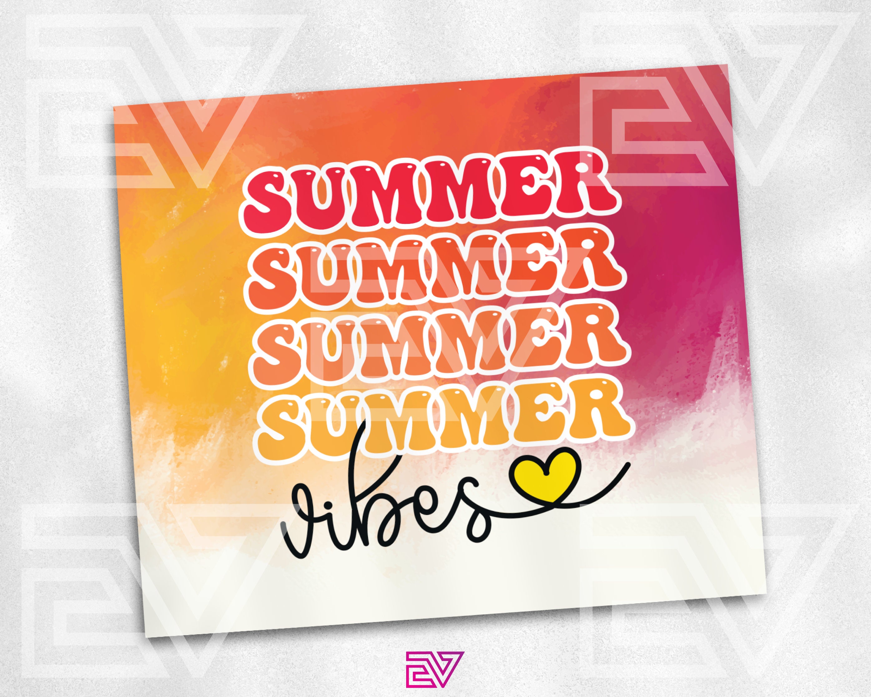 Summer Time 20 Oz Skinny Tumbler Wrap | Summer Tumbler Wrap | Summer ...