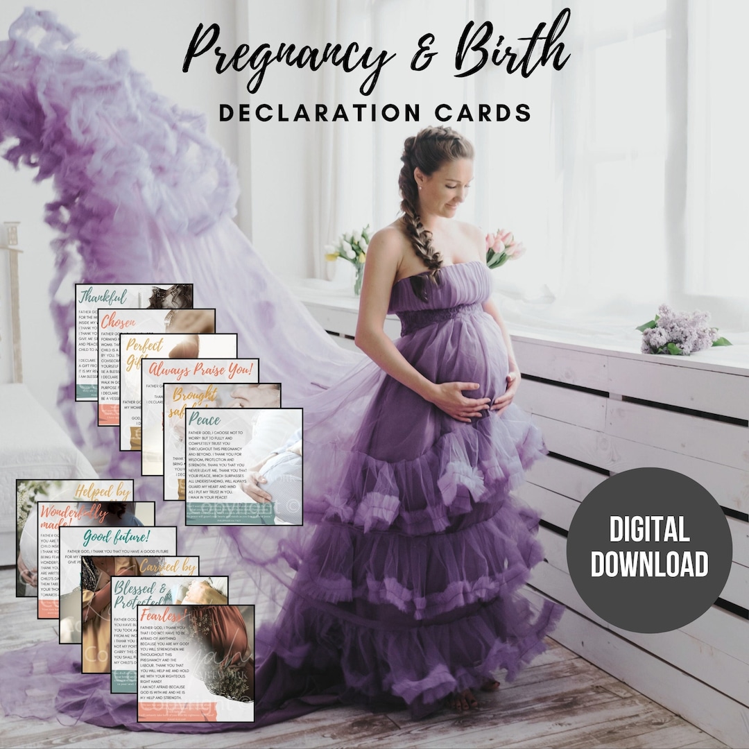 Pregnancy and Birth Declaration Cards, Positive, Life-giving, Powerful ...