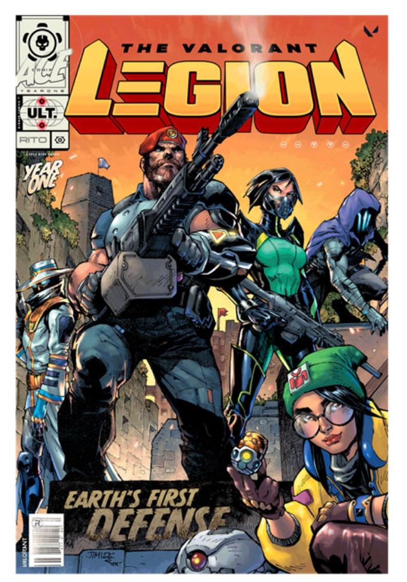 Poster in Comic Style Valorant Inspired, Wall Decoration, Gaming Room ...