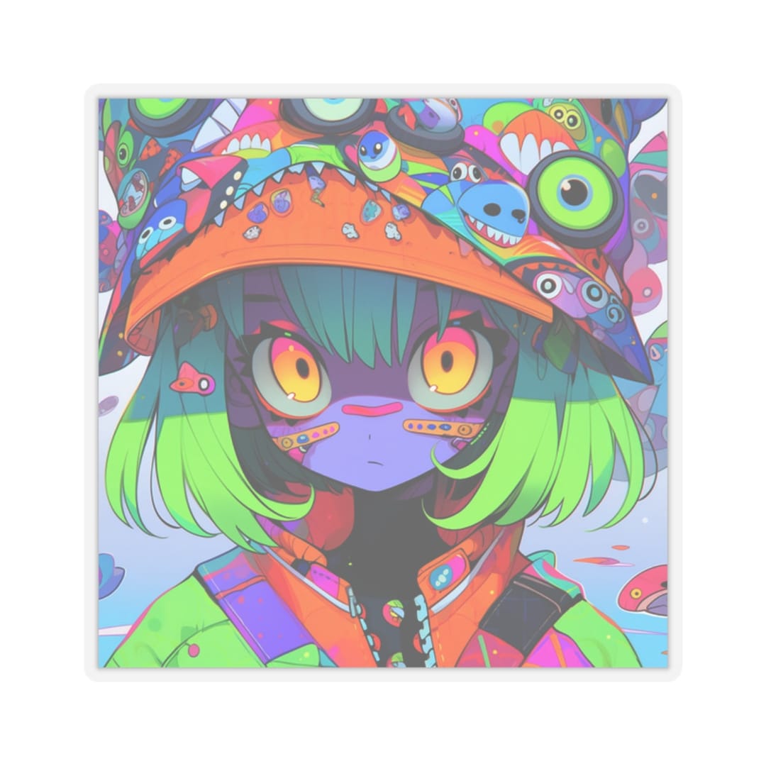 Cosmic Cutie: Purple-skinned Alien Girl Sticker - Etsy