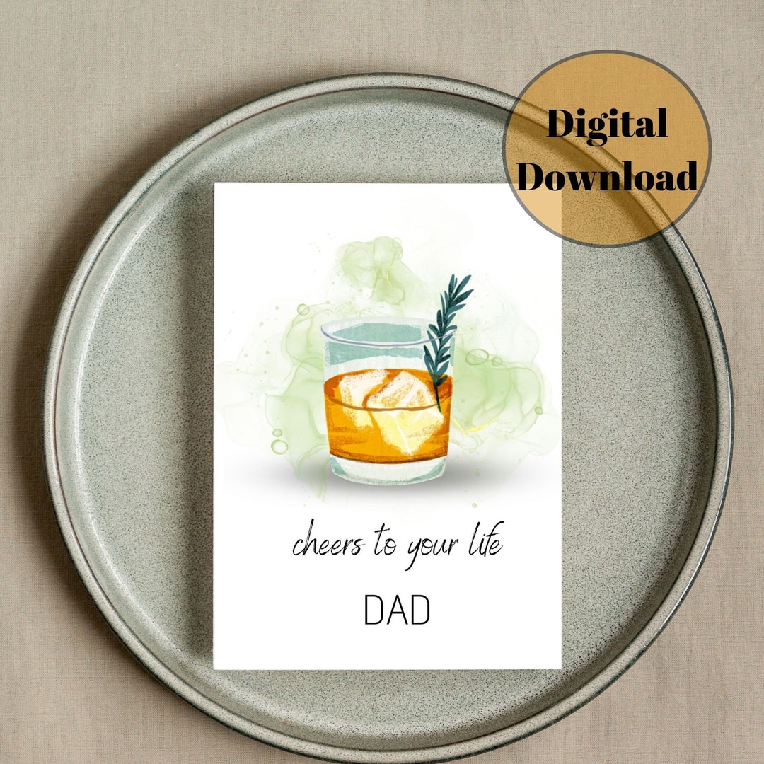 Fathers Day Card, Happy Fathers Day, Greeting Card, Printable Card, - Etsy