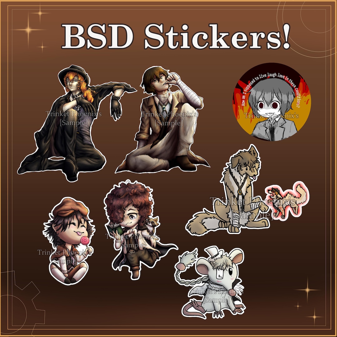 BSD Bungou Stray Dogs Stickers - Etsy