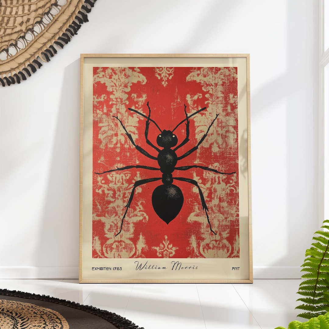 William Morris Ant Print, Arts and Crafts Insect Poster, Vintage Nature ...