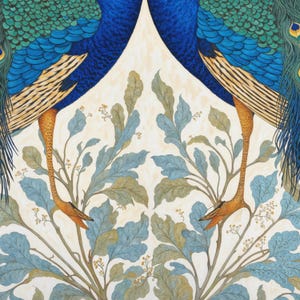 William Morris Peacock Poster Elegant Bird Art Vintage-inspired Animal ...