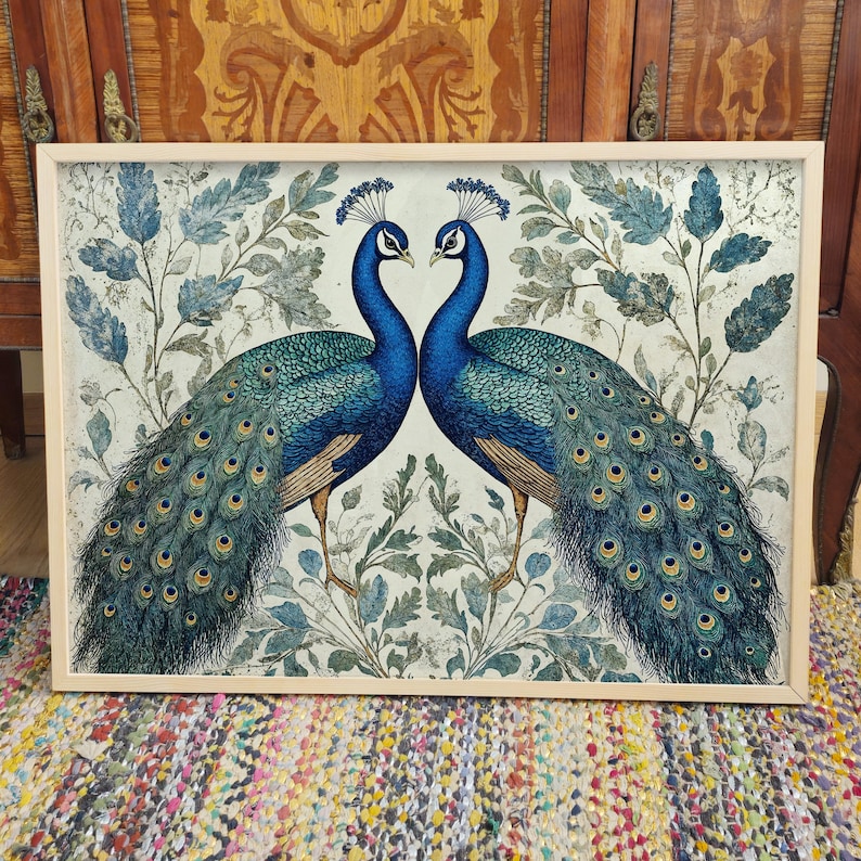 William Morris Peacock Poster Elegant Bird Art Vintage-inspired Animal ...