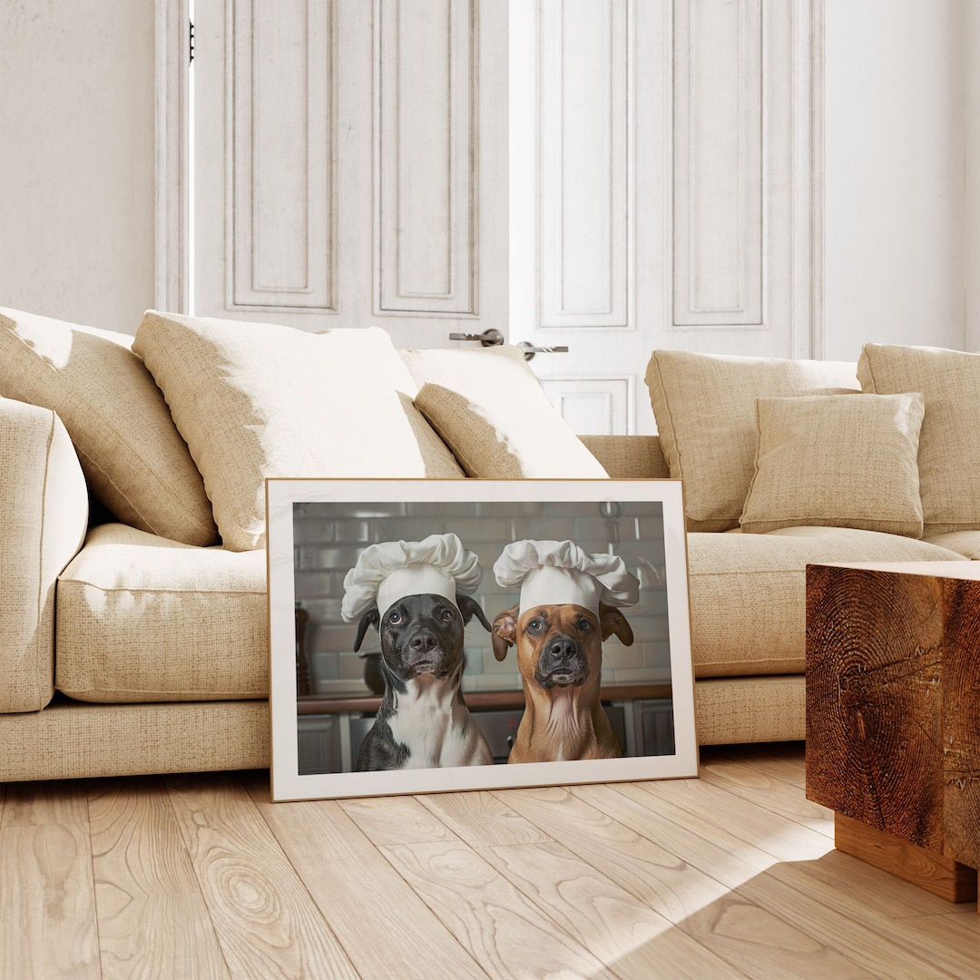 Chef Dogs Art Print Cute Kitchen Decor Funny Dog Wall Art Gift for ...
