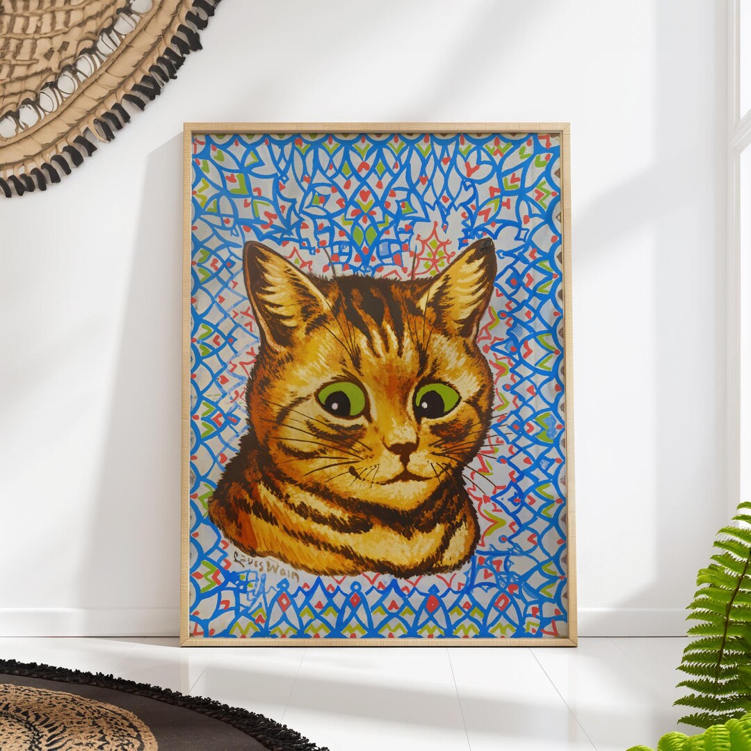 Louis Wain Cat Art - Vintage Animal Poster - Colorful Cat Illustration ...