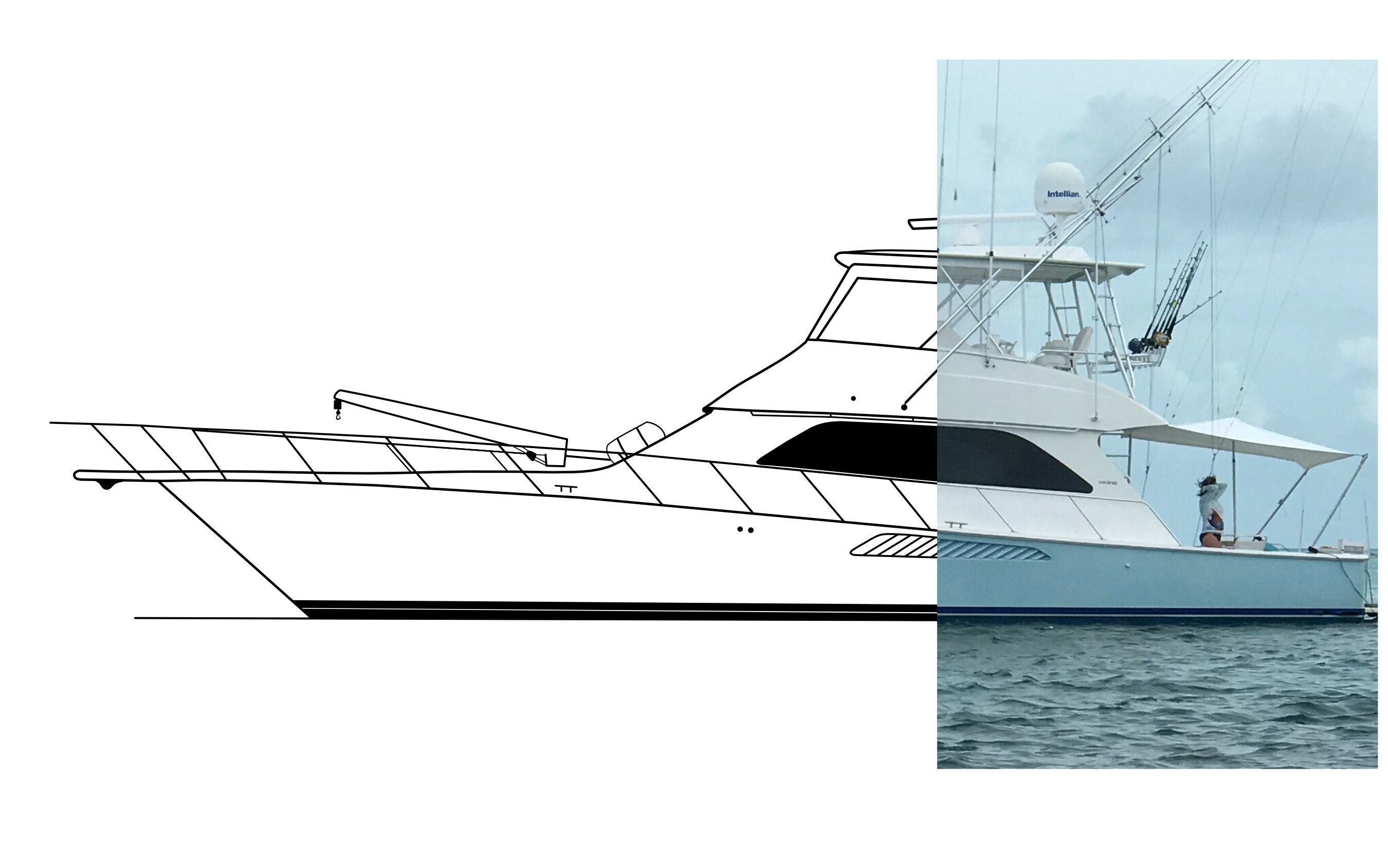Personalized Boat Drawing Custom Line Art Your Boats Design Line ...