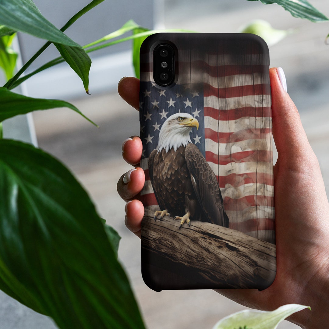 US Flag With Eagle Patriotic Phone Case for Iphone, Samsung and Google ...
