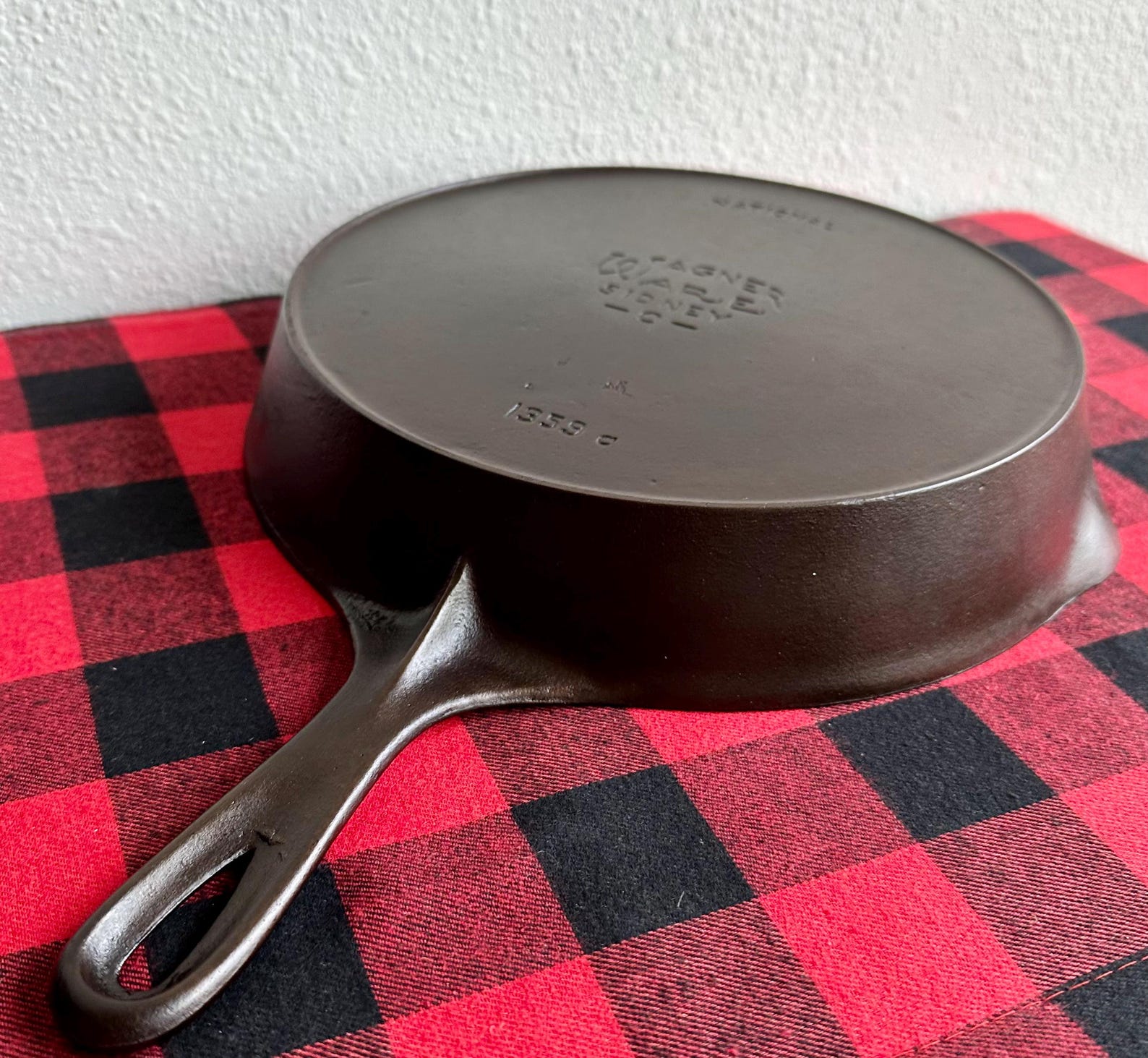 National Wagner Ware #9 Stylized Logo 1395C Cast Iron Skillet W/heat ...