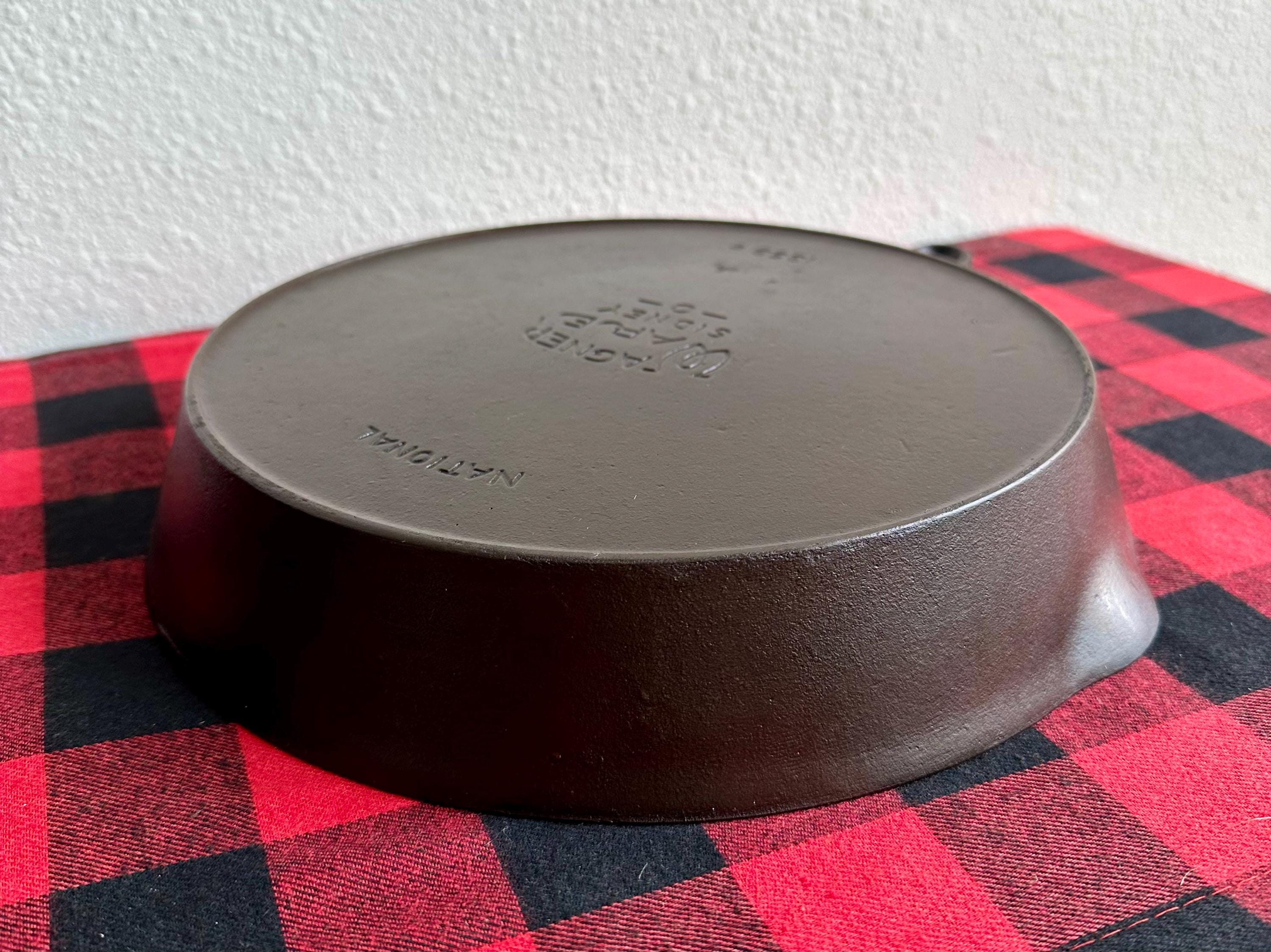 National Wagner Ware #9 Stylized Logo 1395C Cast Iron Skillet W/heat ...