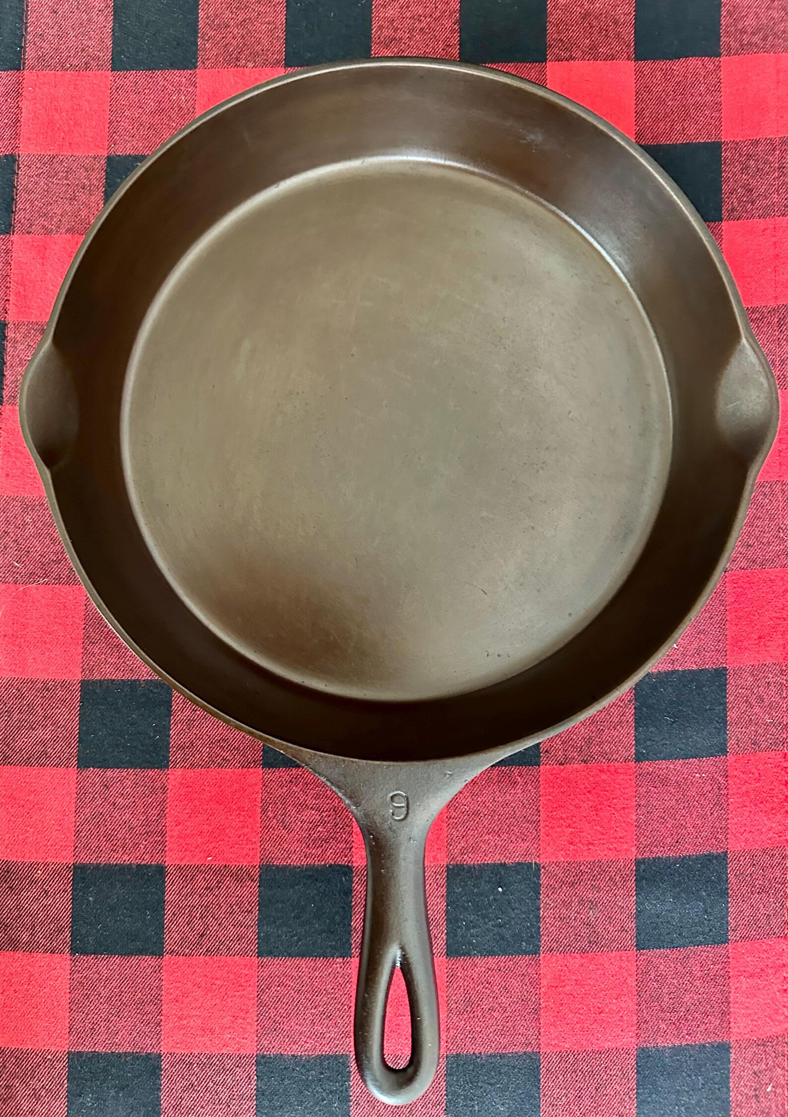 National Wagner Ware #9 Stylized Logo 1395C Cast Iron Skillet W/heat ...
