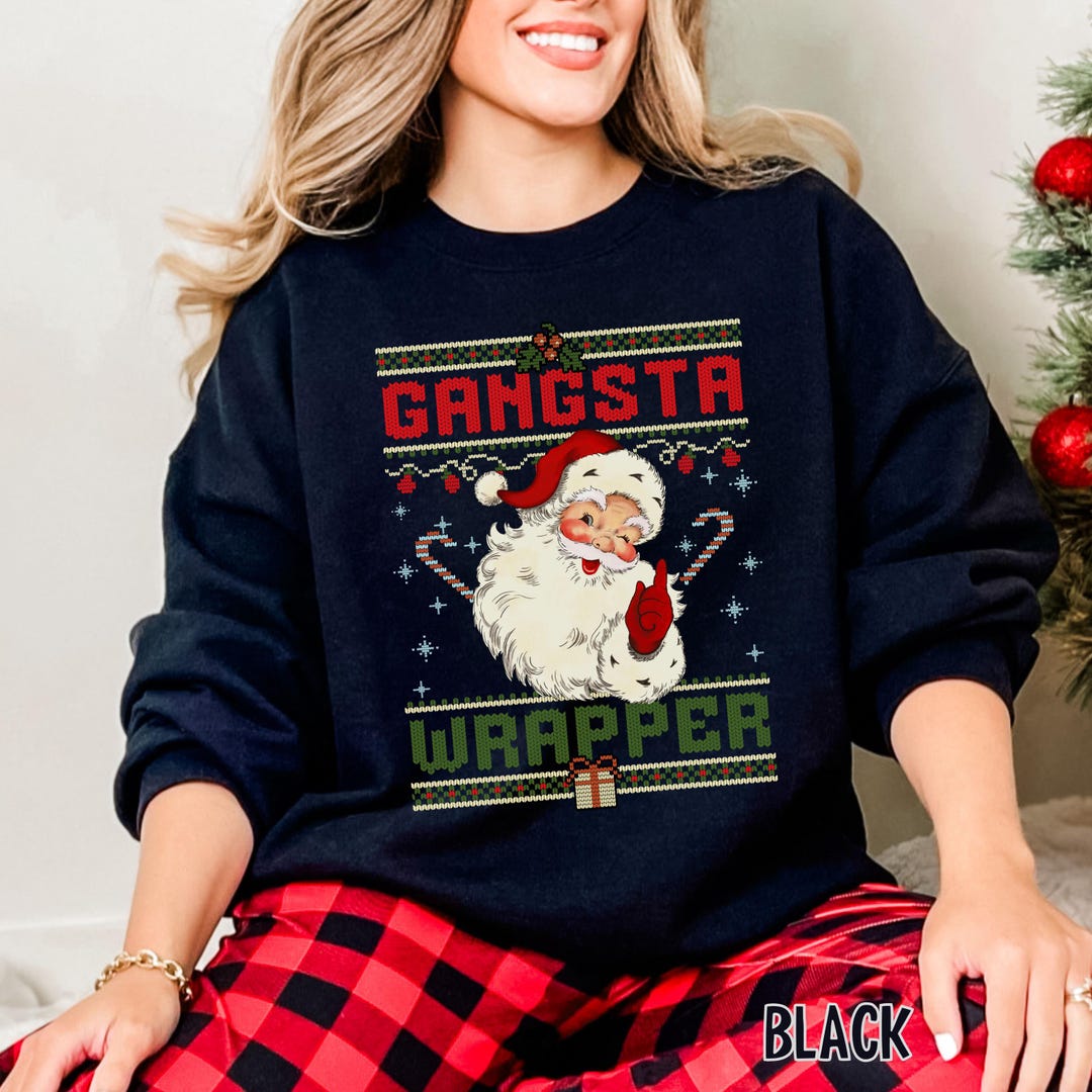 Santa Gifted Sweater Santa Bootleg Sweatshirt Xmas Sweatshirt ...